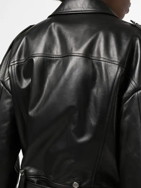 Drome Lambskin Cropped Biker Jacket