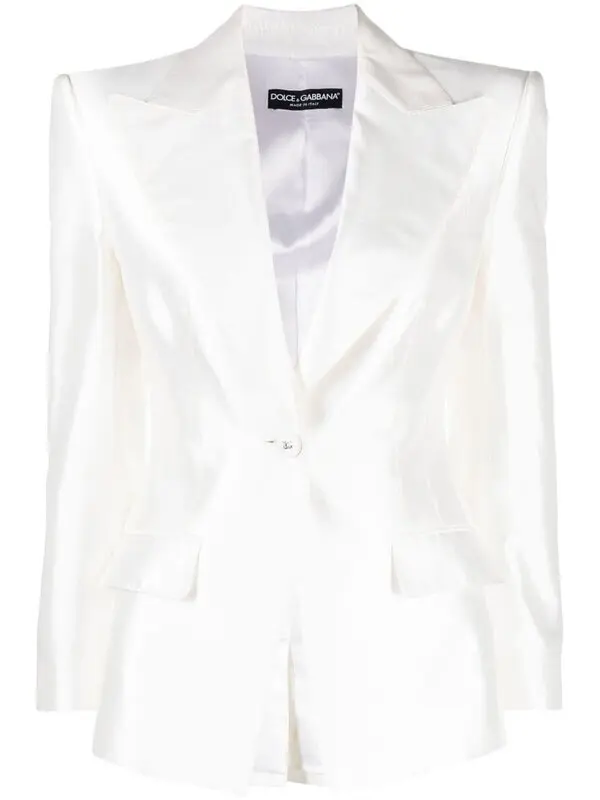 Dolce & Gabbana Peak-lapels Single-breasted Blazer - White