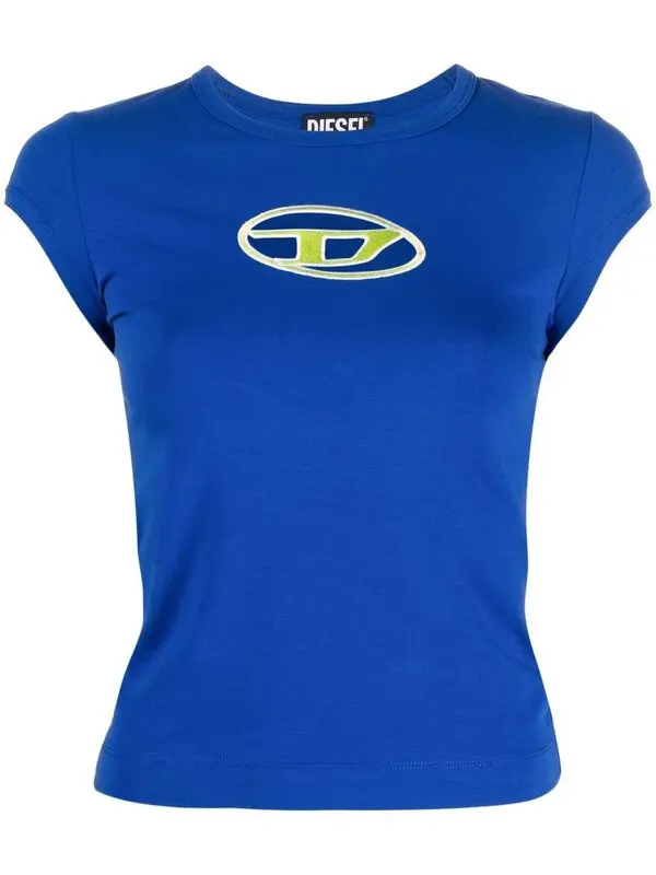 DIESEL® Embroidered-logo Sleeveless T-shirt - Blue