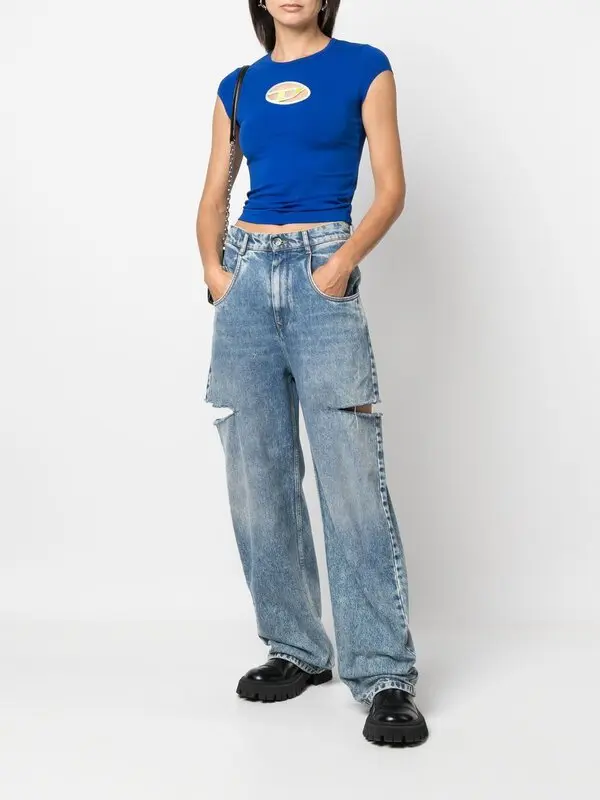 DIESEL® Embroidered-logo Sleeveless T-shirt