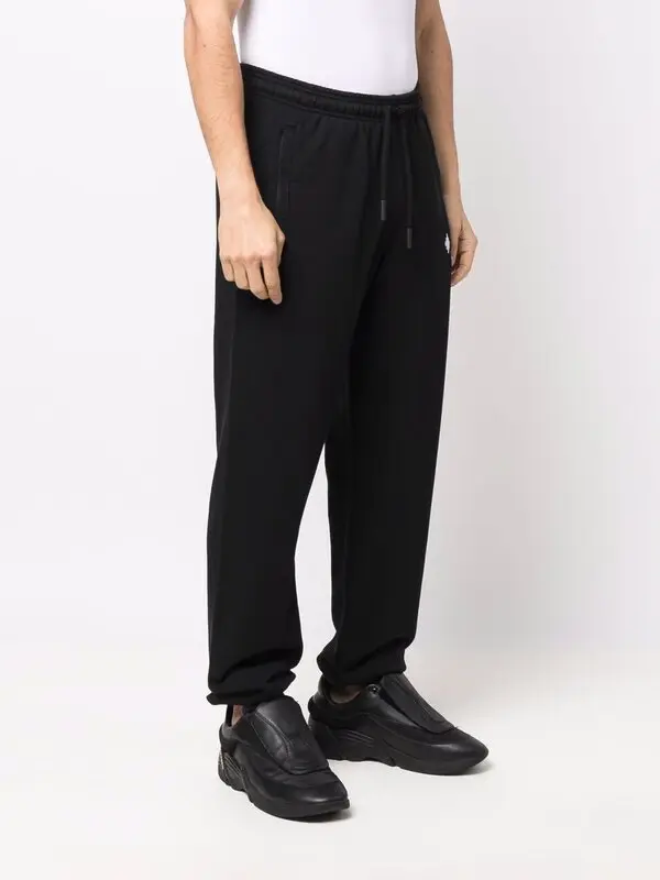 COUNTY OF MILAN Logo-embroidered Track Pants - Black