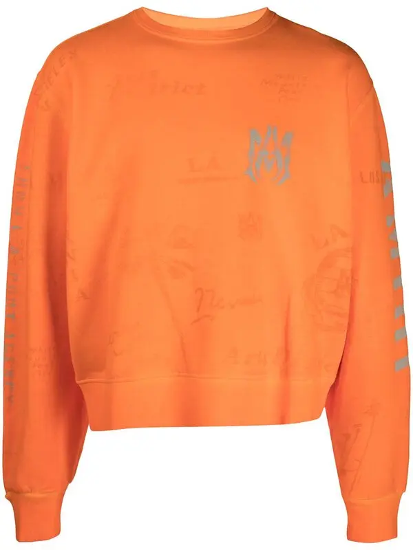 Amiri Logo Print Cotton Sweatshirt