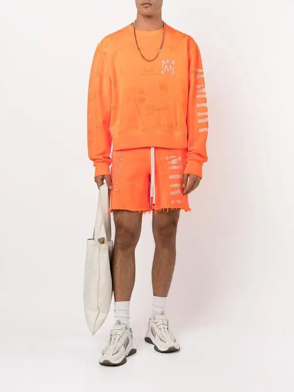 Amiri Logo Print Cotton Sweatshirt