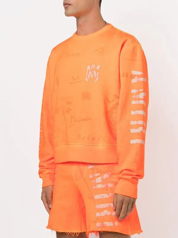 Amiri Logo Print Cotton Sweatshirt