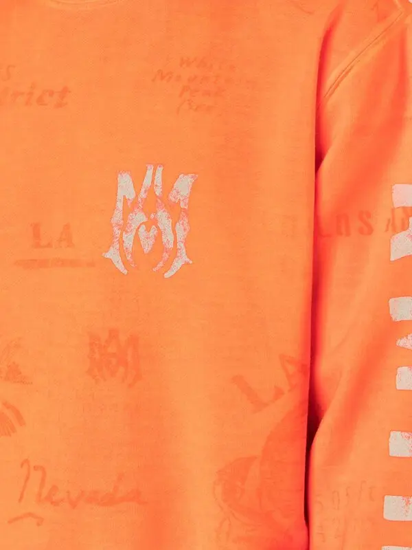 Amiri Logo Print Cotton Sweatshirt