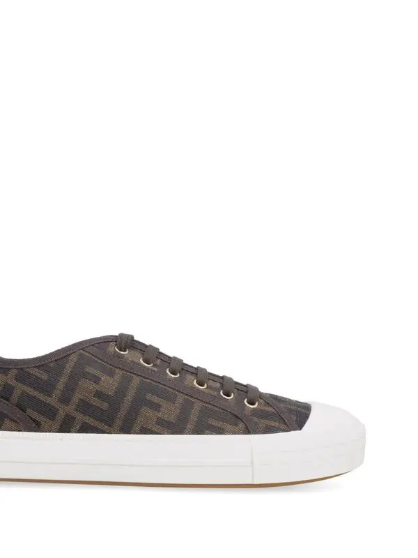 Fendi Ff-motif Domino Sneakers - Brown
