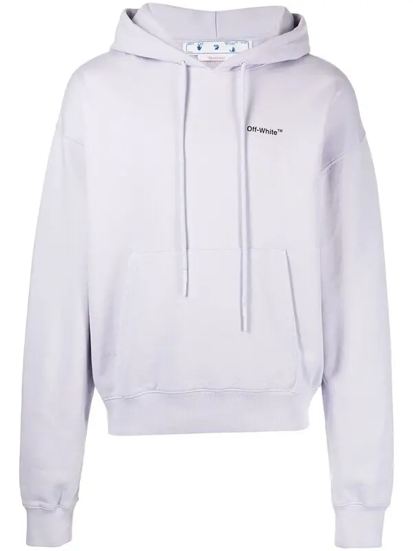 Off-White Arrows-print Hoodie - Purple