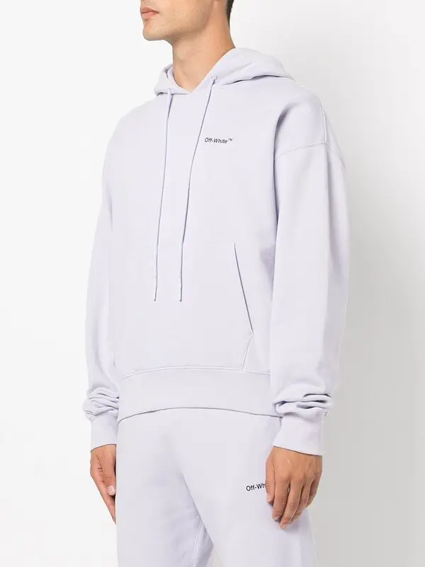Off-White Arrows-print Hoodie - Purple