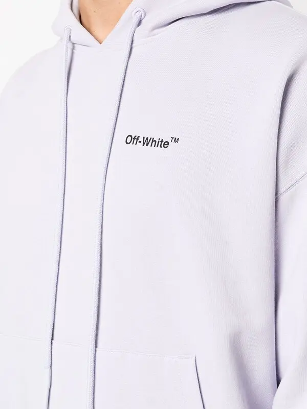 Off-White Arrows-print Hoodie - Purple