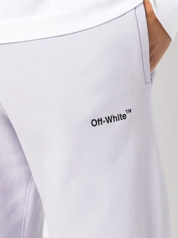 Off-White Diag Stripe-print Track Pants - Purple