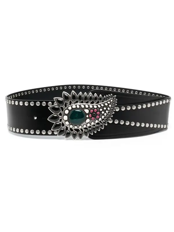 Isabel Marant Aliette Leather Belt In Black - 58% Off  display picture 3