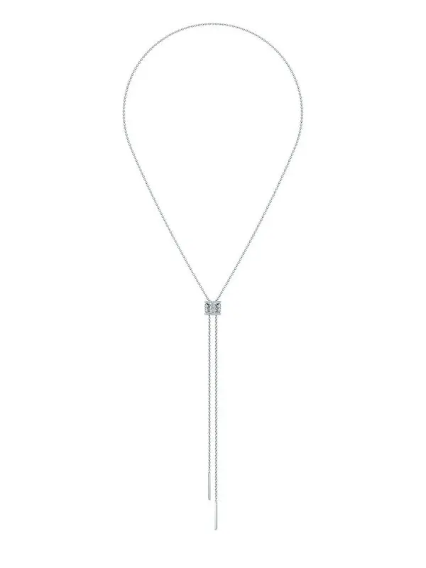 DE BEERS JEWELLERS 18kt White Gold Dewdrop Diamond Necklace