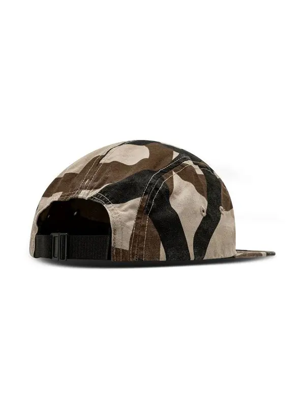 Supreme Military-print Camp Cap - Brown
