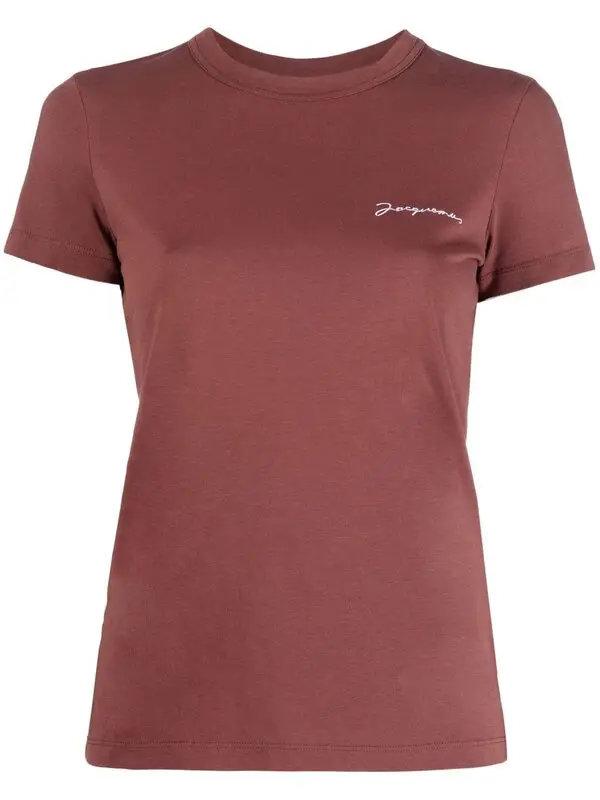 Jacquemus Le T-shirt Brode Logo-embroidered Top