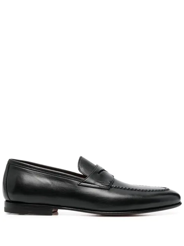 Santoni Penny Leather Loafers