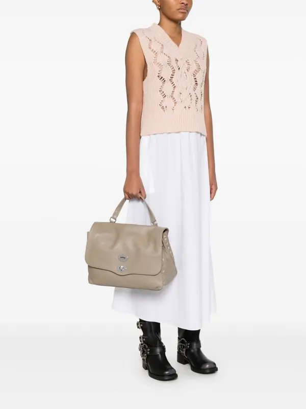ZANELLATO Turn-lock Clutch Bag - Neutrals