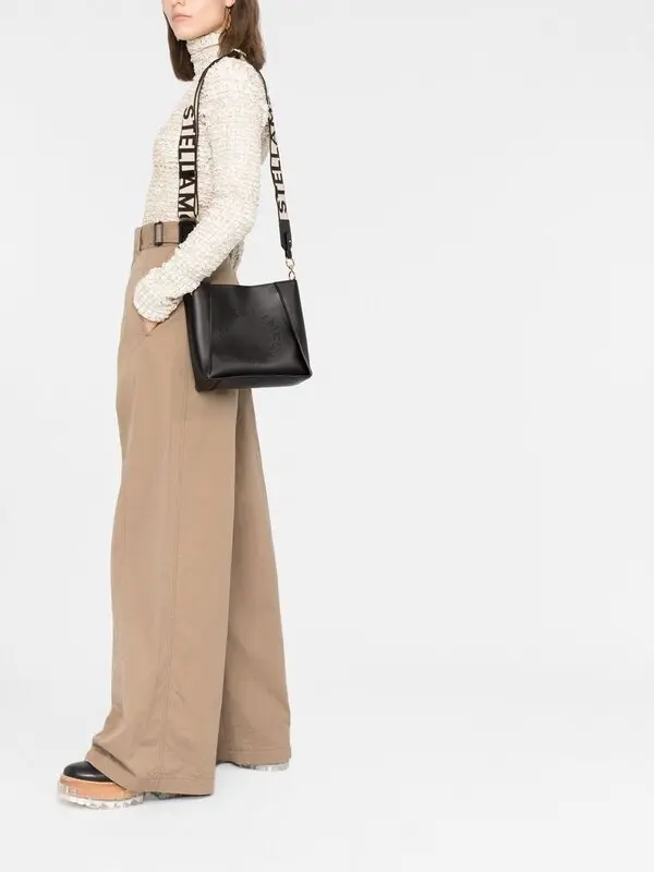 Stella McCartney Logo Shoulder Bag - Black