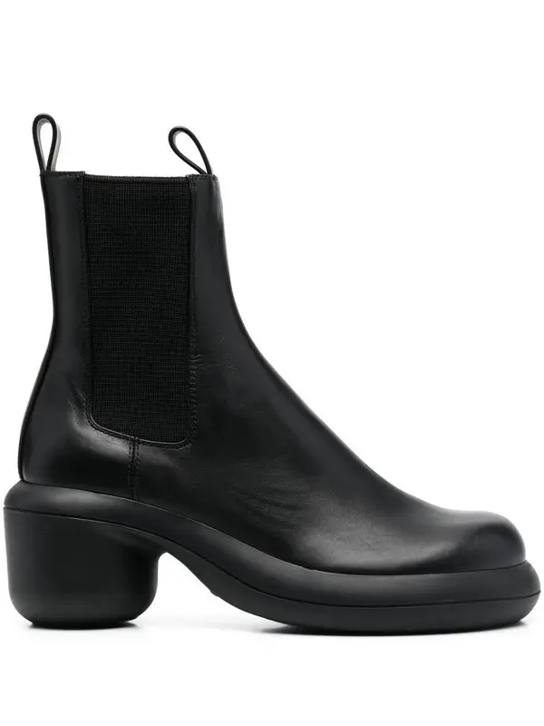 JIL SANDER Elasticated-panel Leather Boots