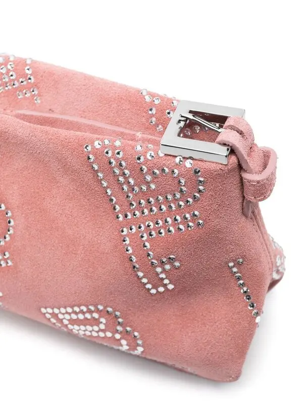 By Far Rachel Logo-studded Shoulder Bag - Pink