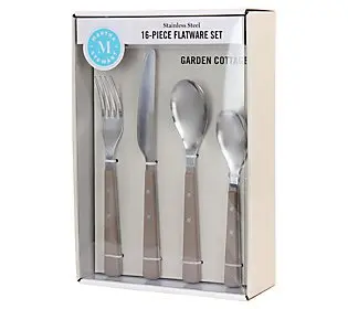 MARTHA STEWART 16-piece Stainless Steel Flatwar E Set