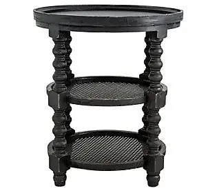 VALERIE PARR HILL Wood Dolloped Round Side Table Valerie - One-color