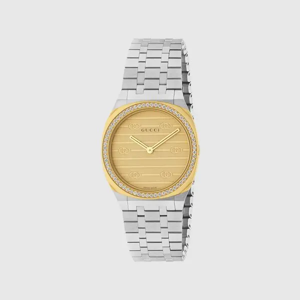 Gucci 25h 30 Mm Watch - Gold