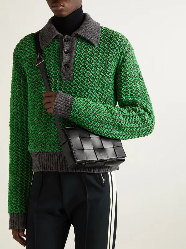 Bottega Veneta Intrecciato Leather Messenger Bag