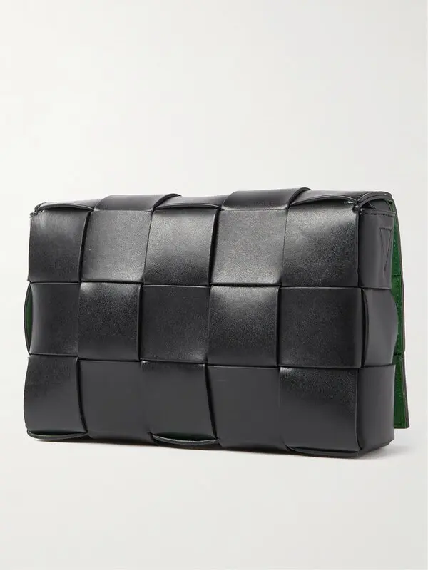 Bottega Veneta Intrecciato Leather Messenger Bag