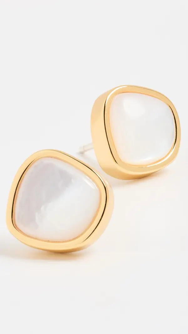 LIZZIE FORTUNATO Bay Stud Earrings In Mother-of-pearl