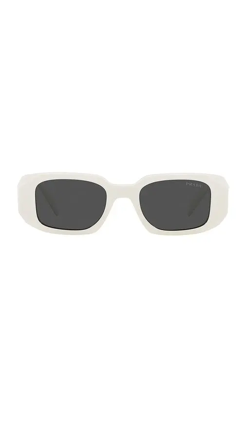 Prada Scultoreo Narrow Sunglasses - White & Dark Grey
