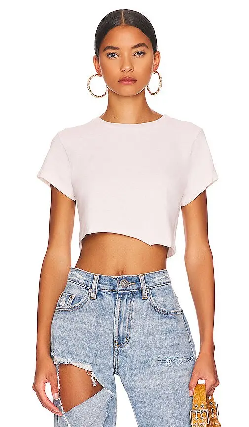 RE/DONE X Hanes Cropped 60's Slim Tee