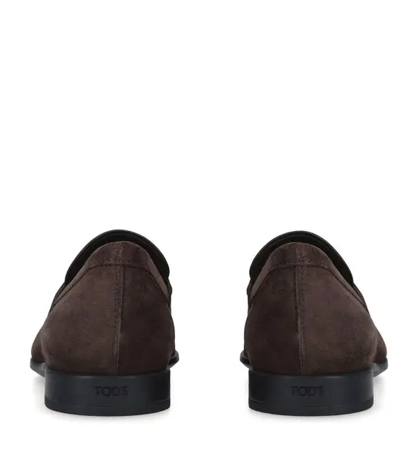 TOD'S Suede Gomma Leggero Loafers - Brown