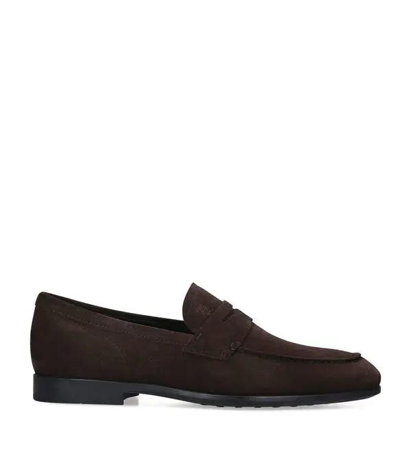 TOD'S Suede Gomma Leggero Loafers - Brown