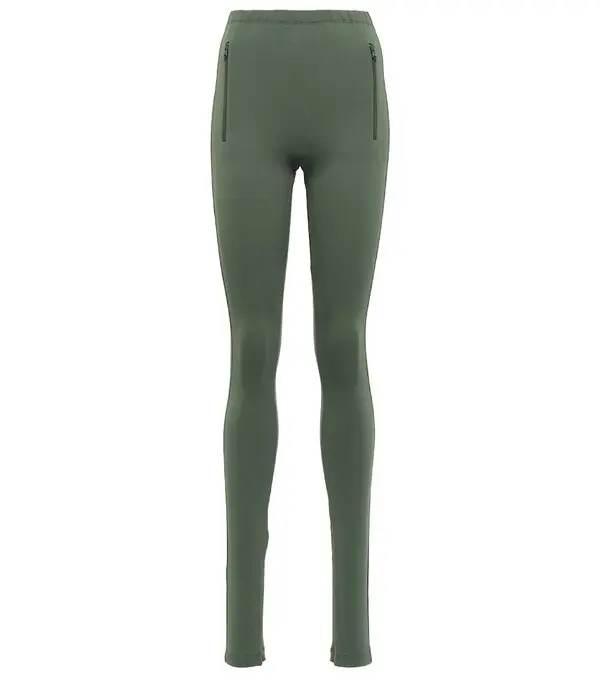 Wardrobe.NYC Side Split High-rise Leggings - Green