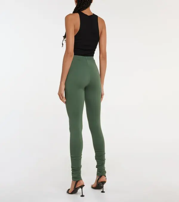 Wardrobe.NYC Side Split High-rise Leggings - Green