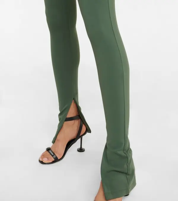 Wardrobe.NYC Side Split High-rise Leggings - Green