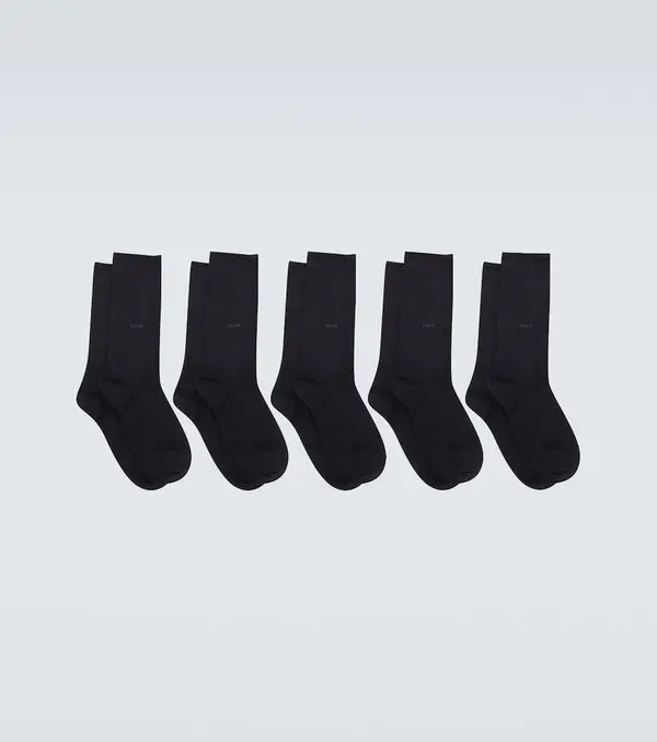 CDLP Set Of Five Pairs Of Crew Socks - Blue