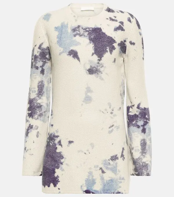 Chloé Tie-dye Cashmere Minidress - Multicoloured