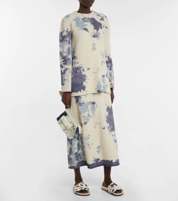 Chloé Tie-dye Cashmere Minidress