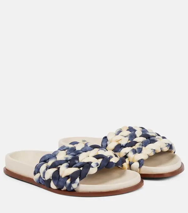 Chloé Kacey Tie-dye Woven Slides - Multicoloured