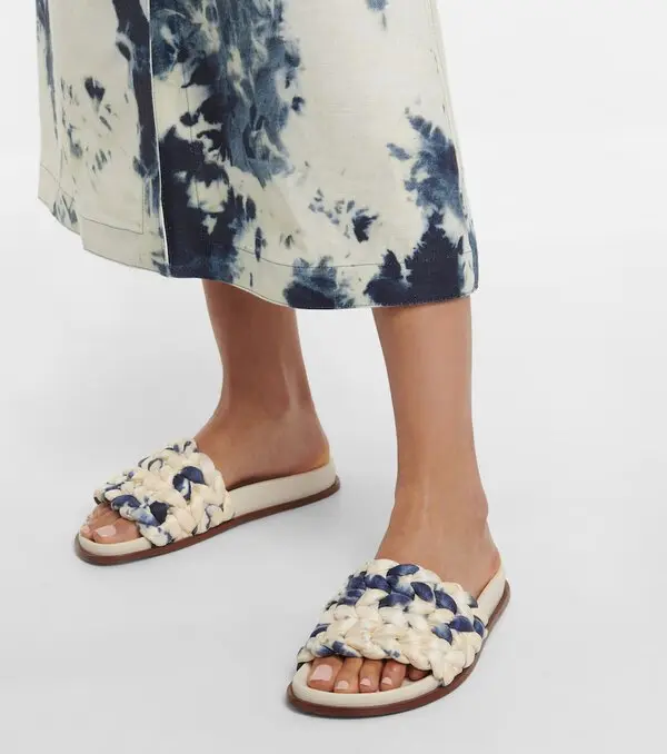 Chloé Kacey Tie-dye Woven Slides