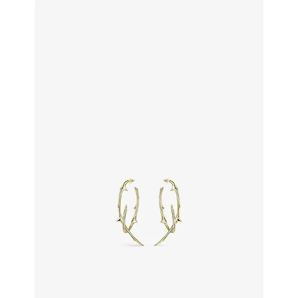 SHAUN LEANE Rose Thorn Hoop Earrings - Yellow Gold Vermeil