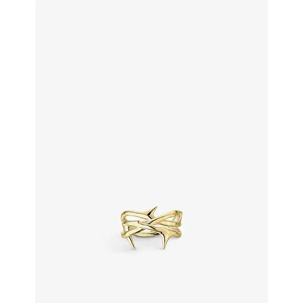SHAUN LEANE Rose Thorn Ring - Yellow Gold Vermeil