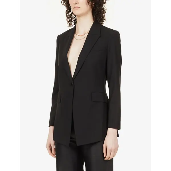 Theory Etiennette Relaxed-fit Wool-blend Jacket - Black
