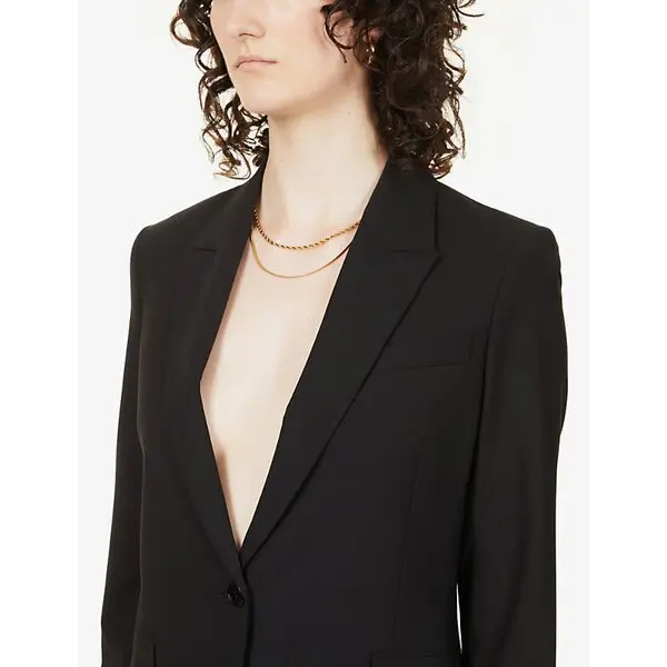 Theory Etiennette Relaxed-fit Wool-blend Jacket - Black