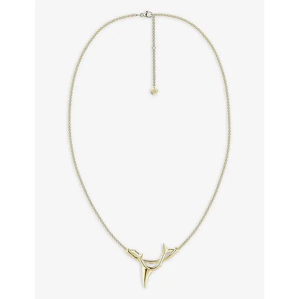 SHAUN LEANE Rose Thorn Pendant Necklace - Yellow Gold Vermeil