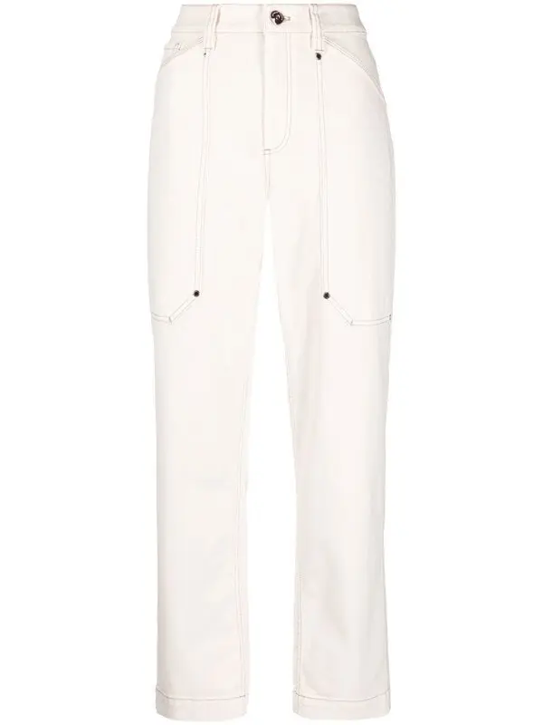 Brunello Cucinelli Contrast-stitching Straight-leg Jeans