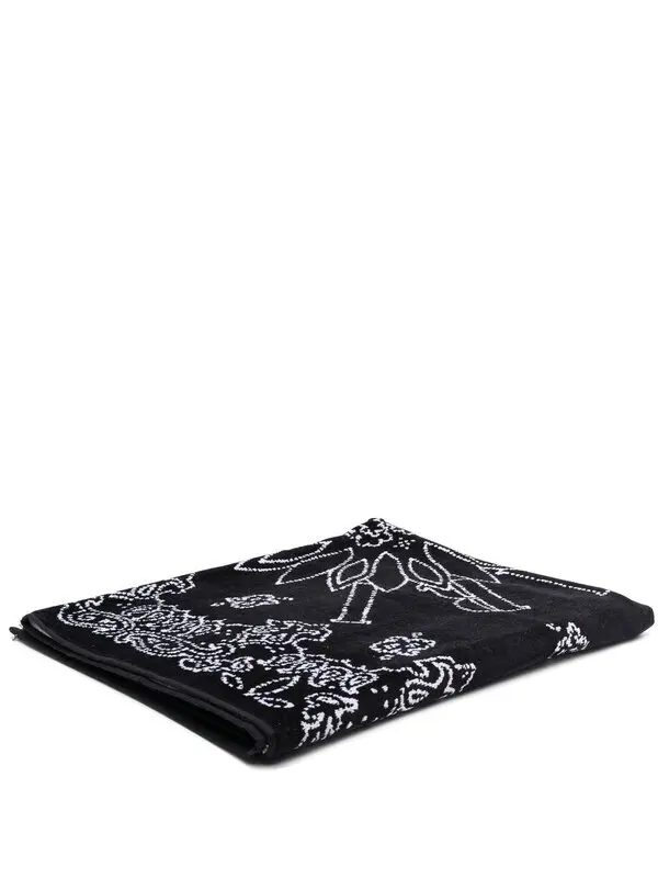 Amiri Bandana-print Beach Towel - Black