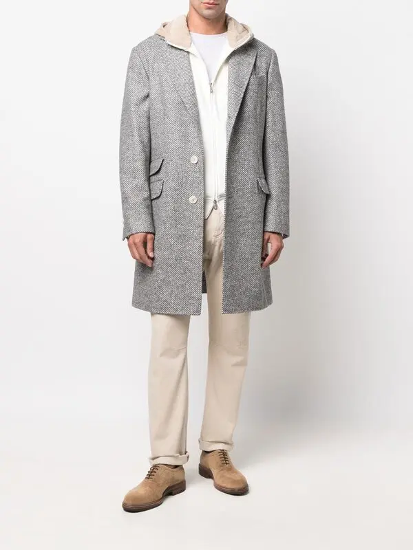 Brunello Cucinelli Logo Print Straight-leg Trousers - Neutrals