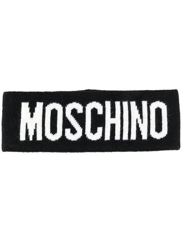 Moschino Logo Wool Scarf
